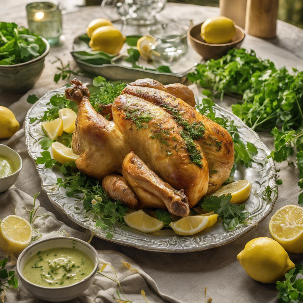 Roast Chicken With Green Goddess Dressing - Recipe on Foodporn!
