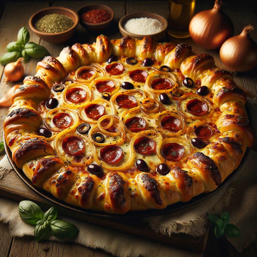 Sticky Onion and Cheese Pizza Pull-Apart | Foodporn